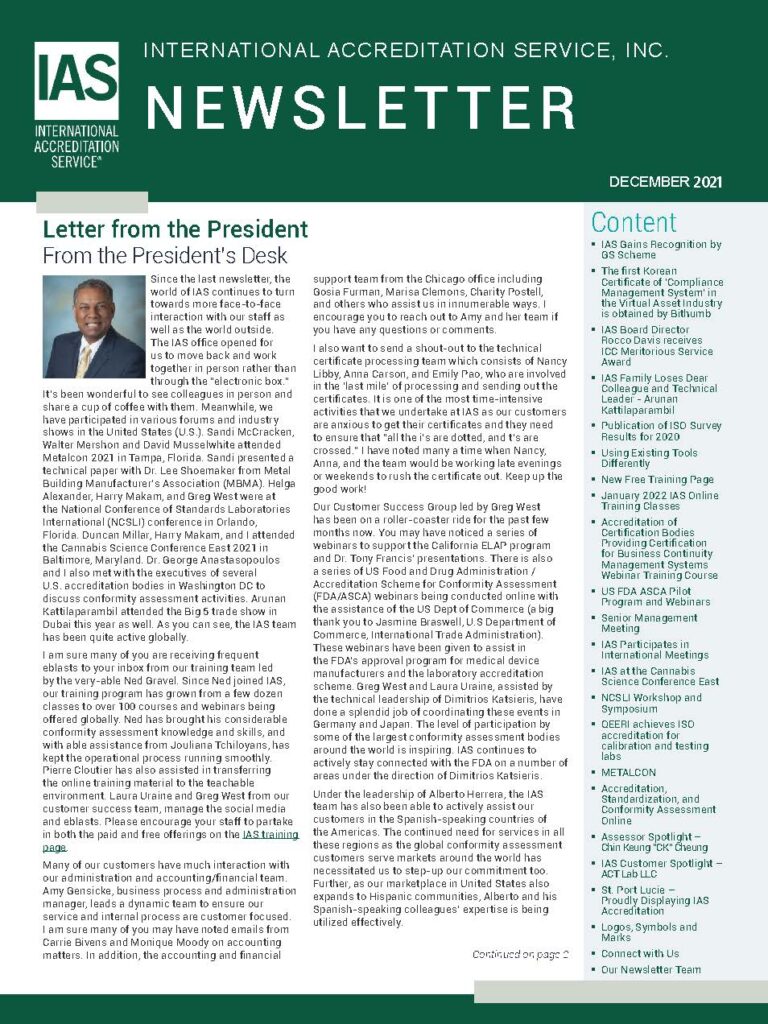 Publications - International Accreditation Service, Inc.