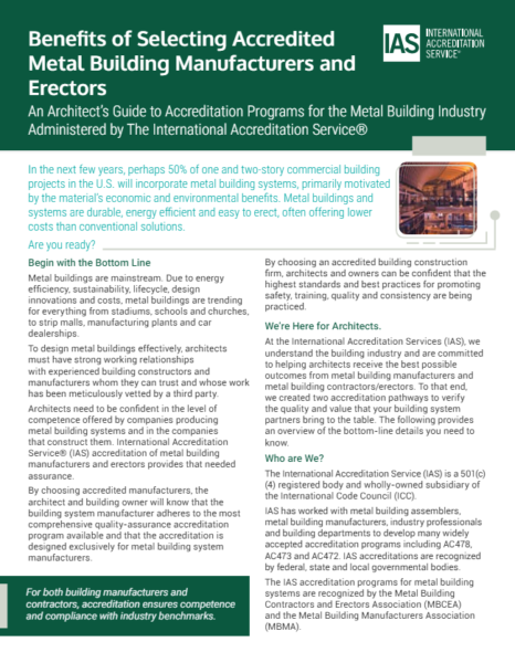 Architects: Specify IAS Accredited Metal Building Contractors ...